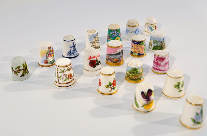 18 Pieces Vintage Thimbles Antiques Thimbles thimble - Etsy