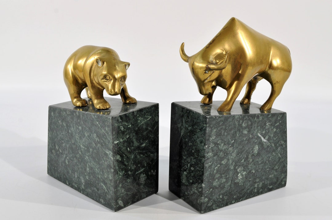 Mid Century Modern Stock Market Bookends - Etsy