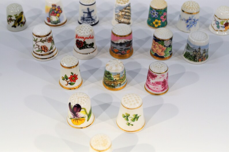 18 Pieces Vintage Thimbles Antiques Thimbles thimble - Etsy