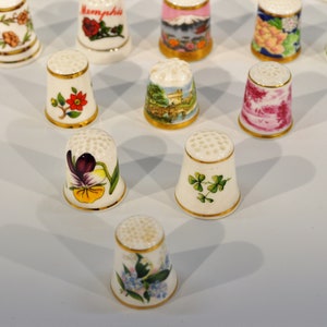 18 Pieces Vintage Thimbles- Antiques Thimbles -thimble Collection - Etsy