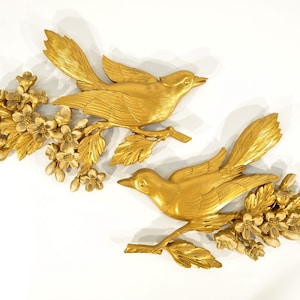 Vintage 1967 Syroco Flowers & Birds Wall Hanging - Etsy