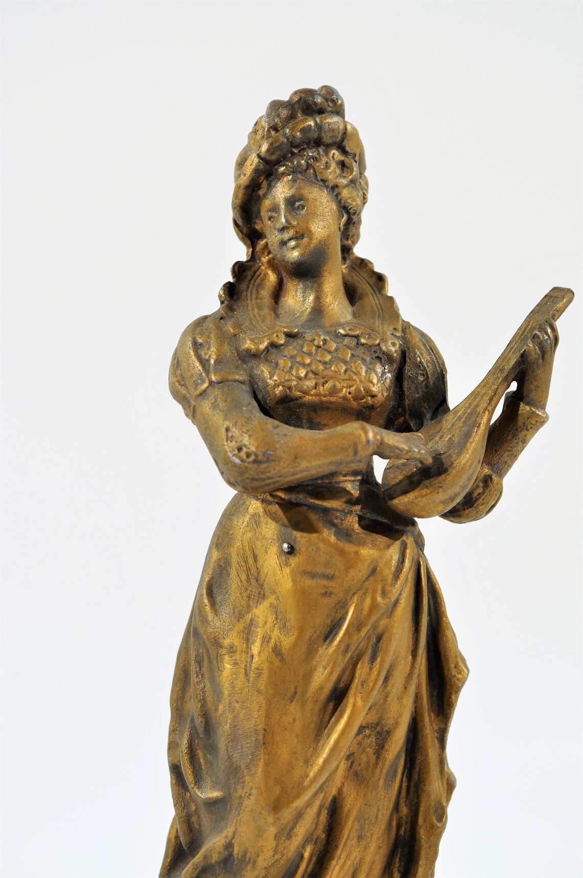 Art Nouveau Brass Woman Statue - Etsy