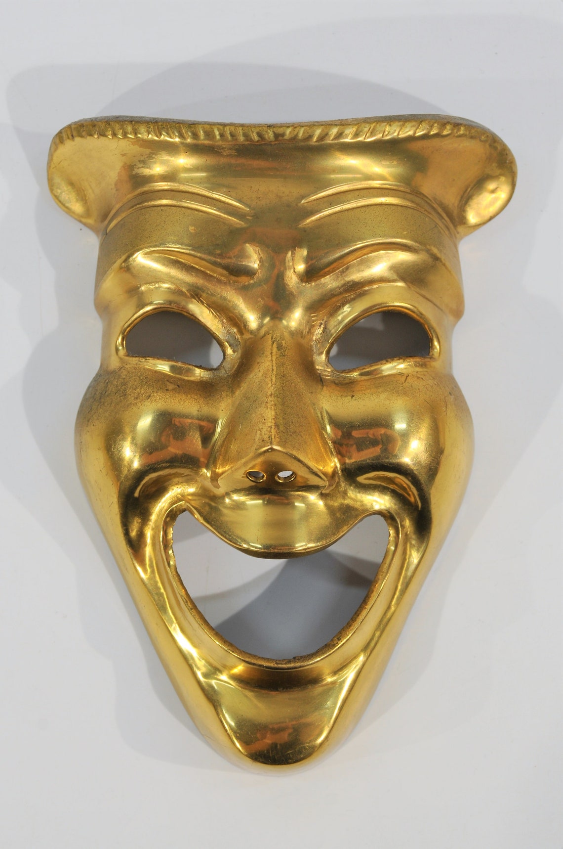 Mid Century Brass Drama/ Comedy Theater Mask Wall Hanging - Etsy