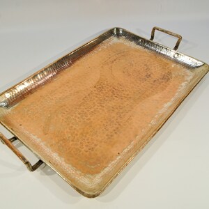 Large & Heavy, Hammered Copper Serving Tray/farmhouse Décor/vintage Copper Tray - Etsy