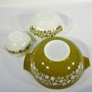 Pyrex 'spring Blossom Green Mixing Bowls Set of 3 - Etsy