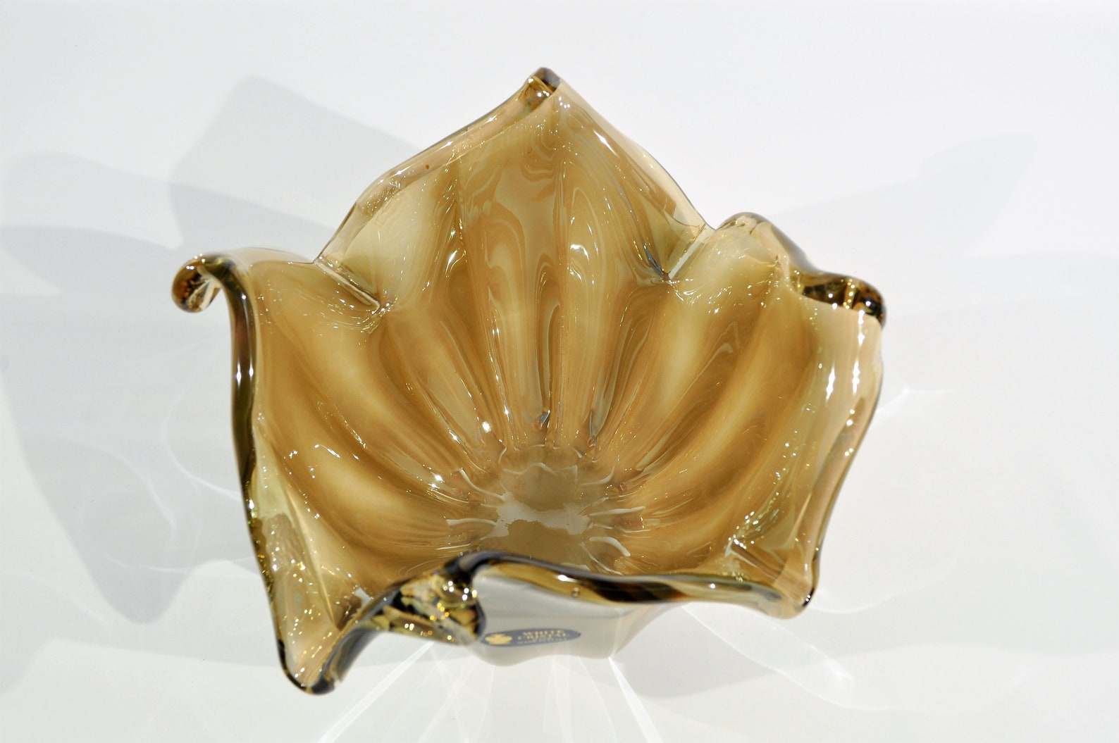 Murano Italian Handmade White Crystal bowl | Etsy