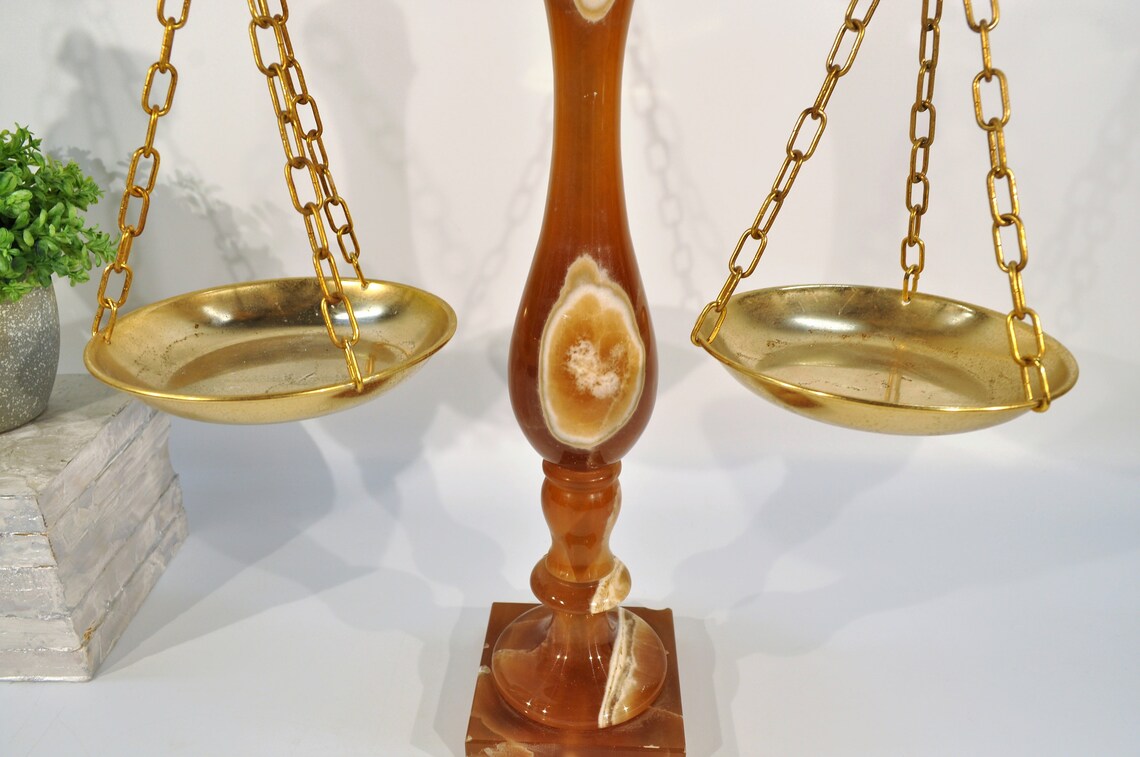 22'' Tall Filigree Ornate Balance Scale of Justice/mid - Etsy
