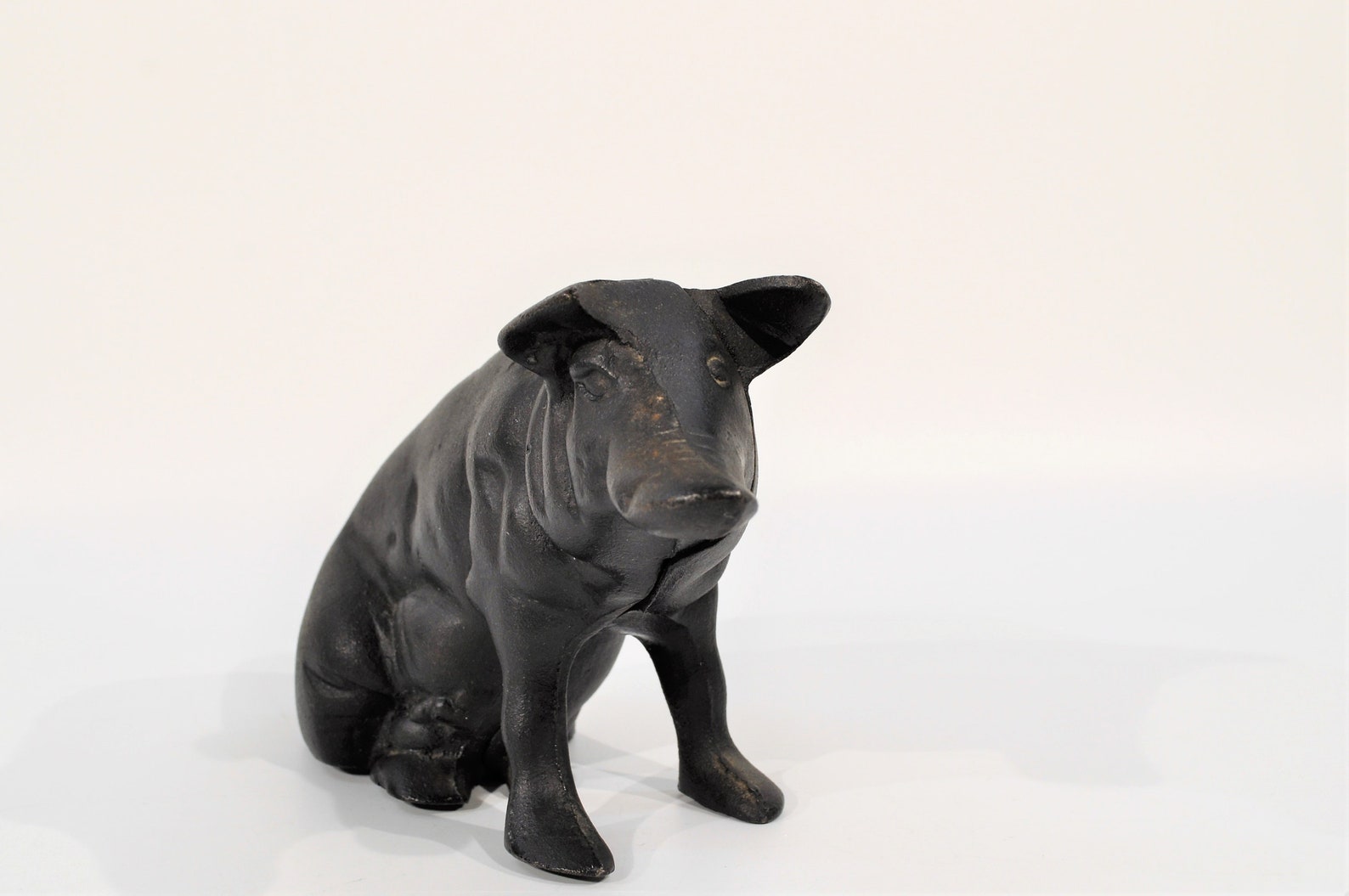 Cast Iron Large Pig Coin Bank/piggy Bank - Etsy