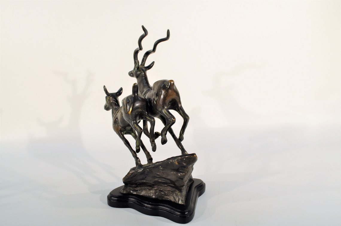 Bronze Antelope Sculpture | Etsy