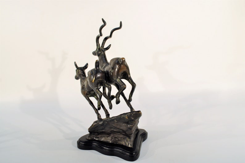 Bronze Antelope Sculpture | Etsy