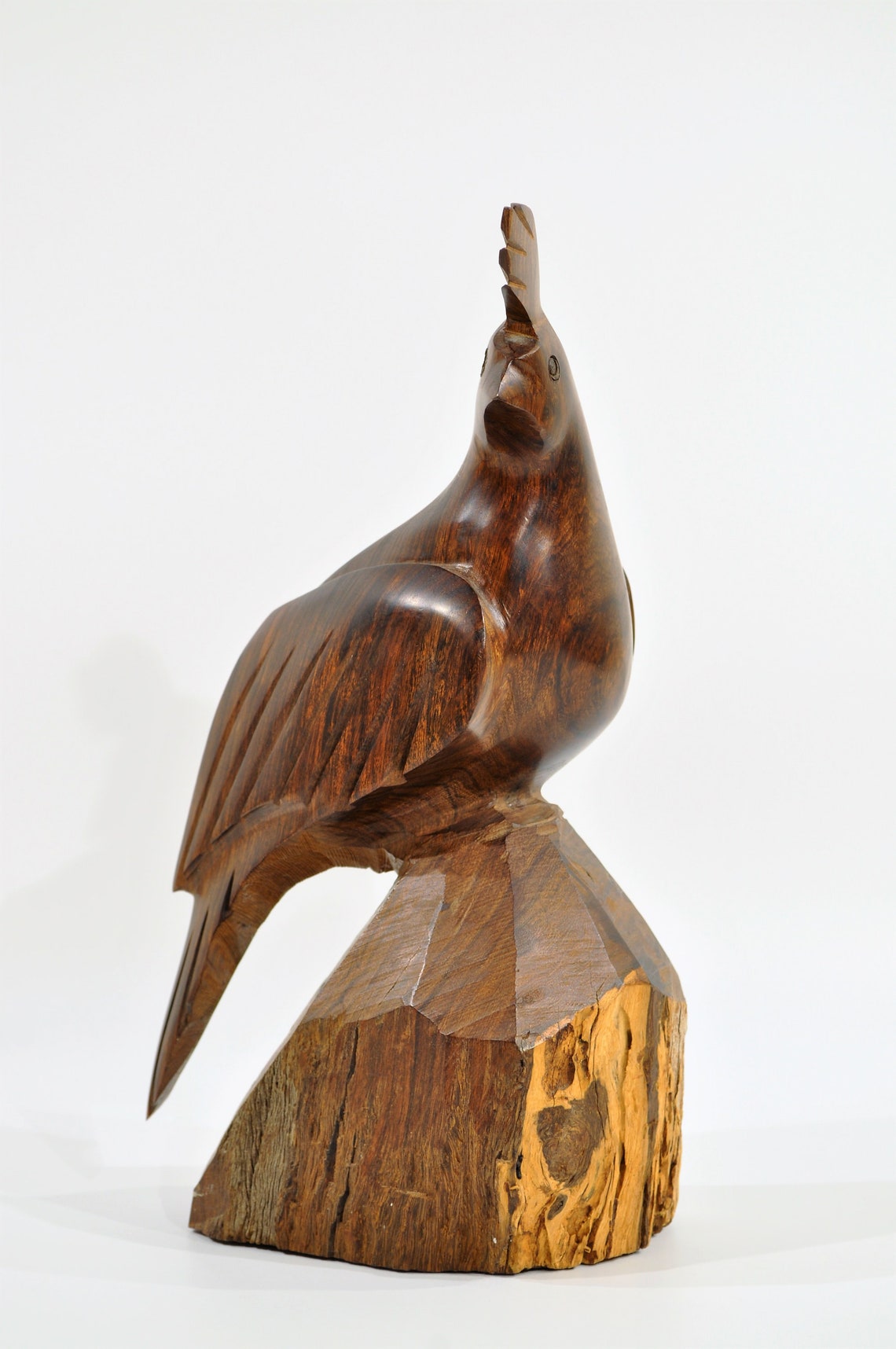 Large 12'' T Quail Statue Set of 3 /ironwood Hand - Etsy