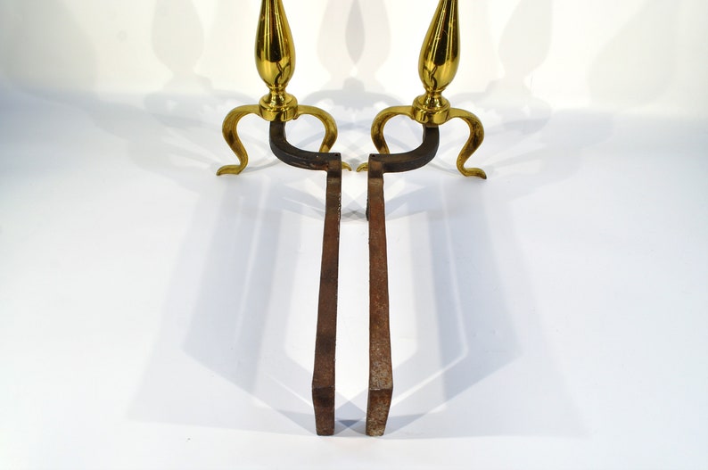 Vintage Fire Dogs /andirons/ Fireplace Log Holders/fireplace - Etsy