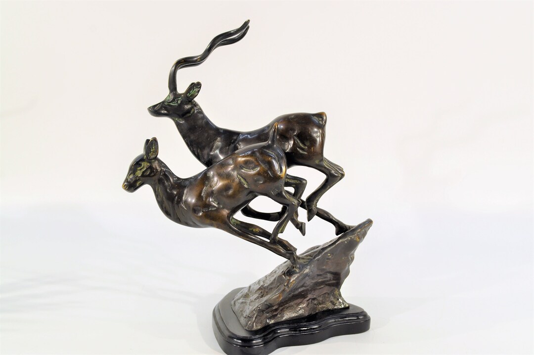 Bronze Antelope Sculpture - Etsy