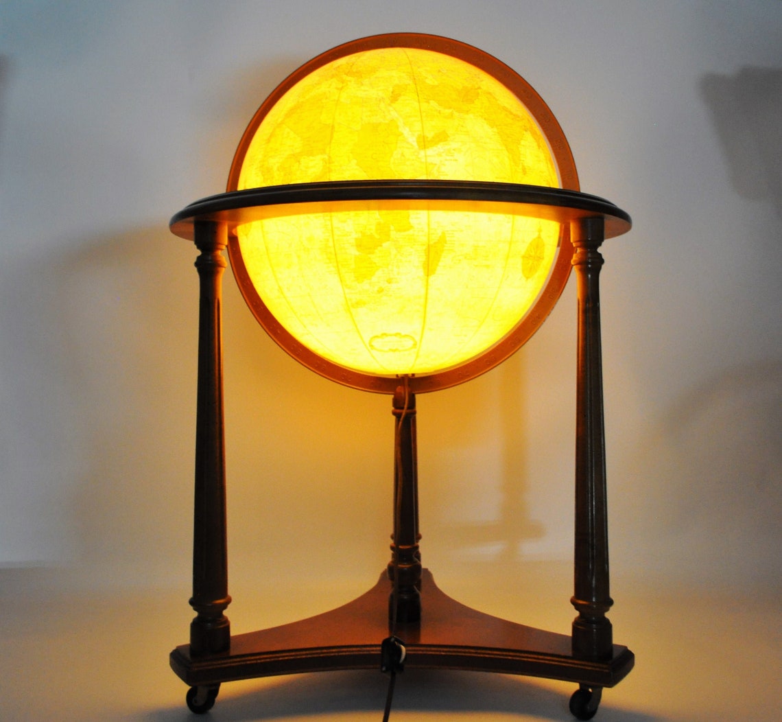 33''tall World Globe Lamp - Heirloom Globe by Replogle/floor Globe - Etsy