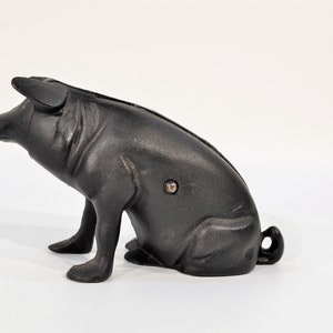 Cast Iron Large Pig Coin Bank/piggy Bank - Etsy