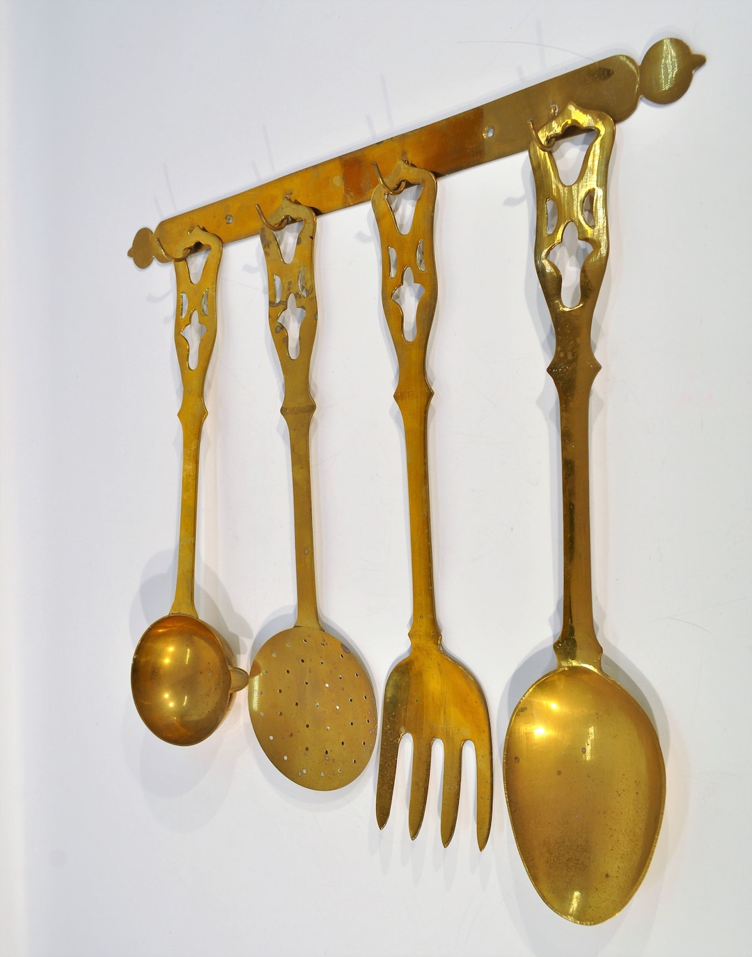 Brass Kitchen Utensil Set /kitchen,rustic French Country Farmhouse ...