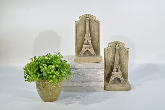 Vintage Eiffel Tower Paris Travel Bookends - Etsy