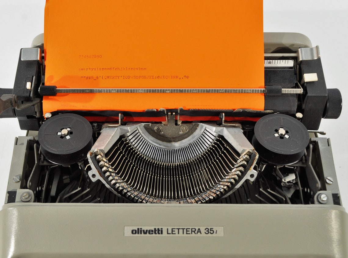 Retro Olivetti Lettera 35 Typewriter | Etsy