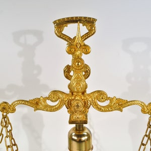 22'' Tall Filigree Ornate Balance Scale of Justice/mid Century Law ...