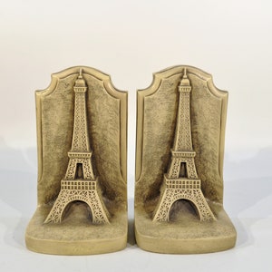Vintage Eiffel Tower Paris Travel Bookends - Etsy