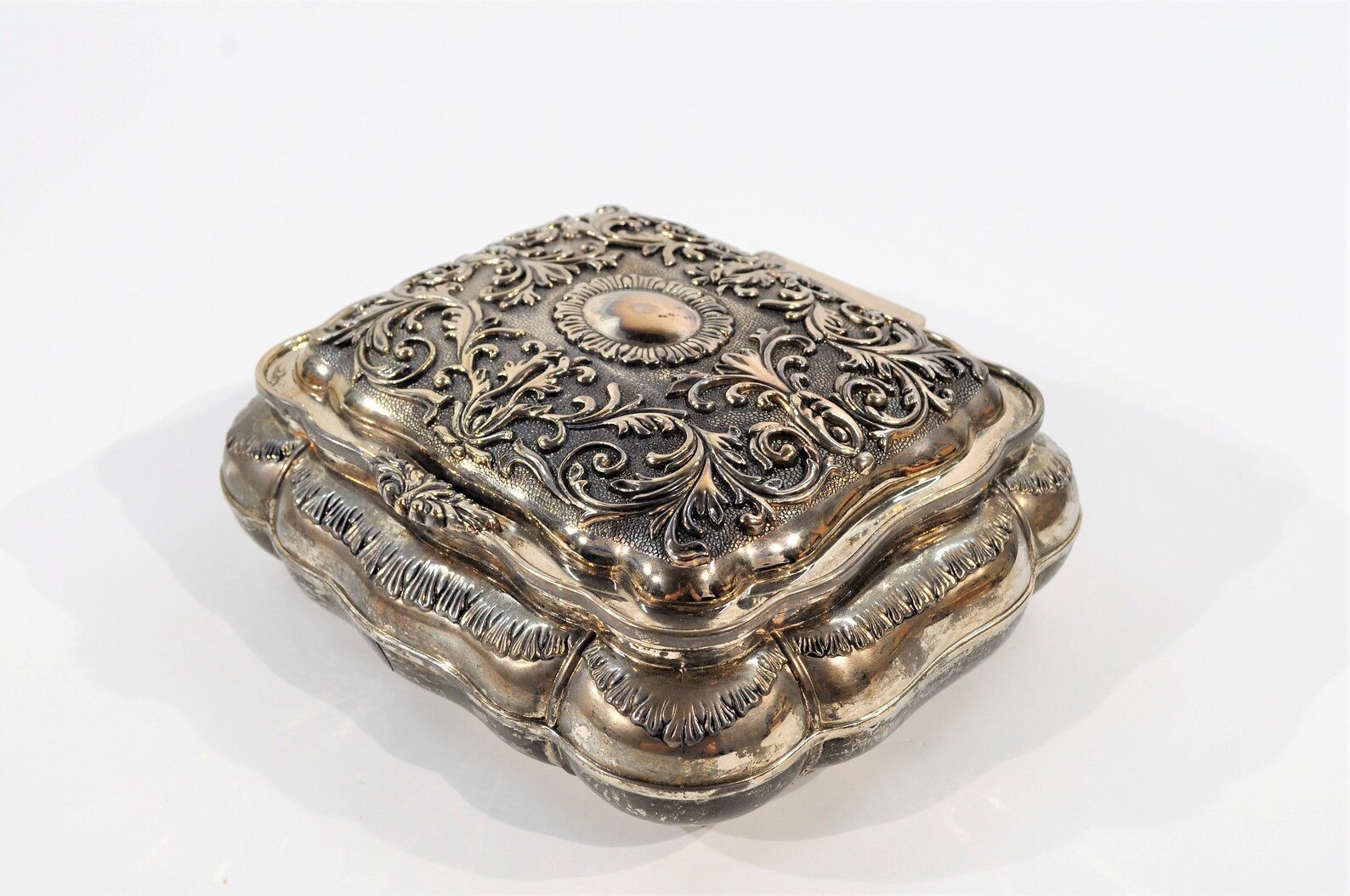 Silver Plated Jewelry Box/ Vintage Silver Jewelry Box/ Silver - Etsy