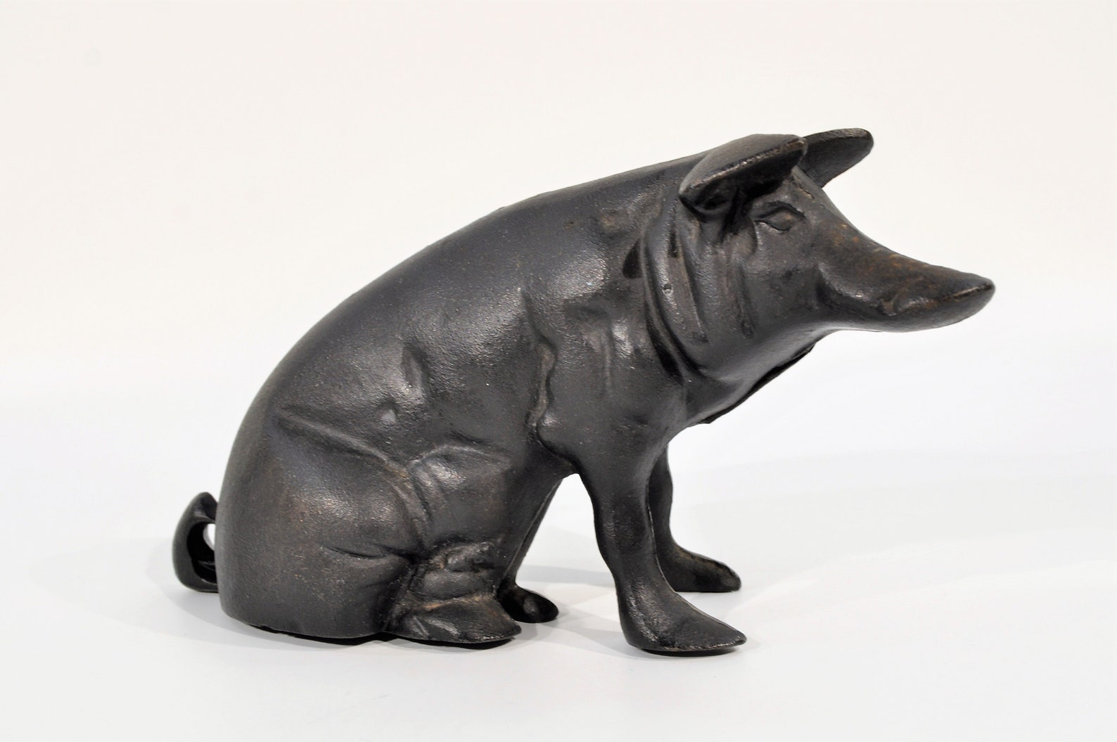 Cast Iron Large Pig Coin Bank/piggy Bank - Etsy