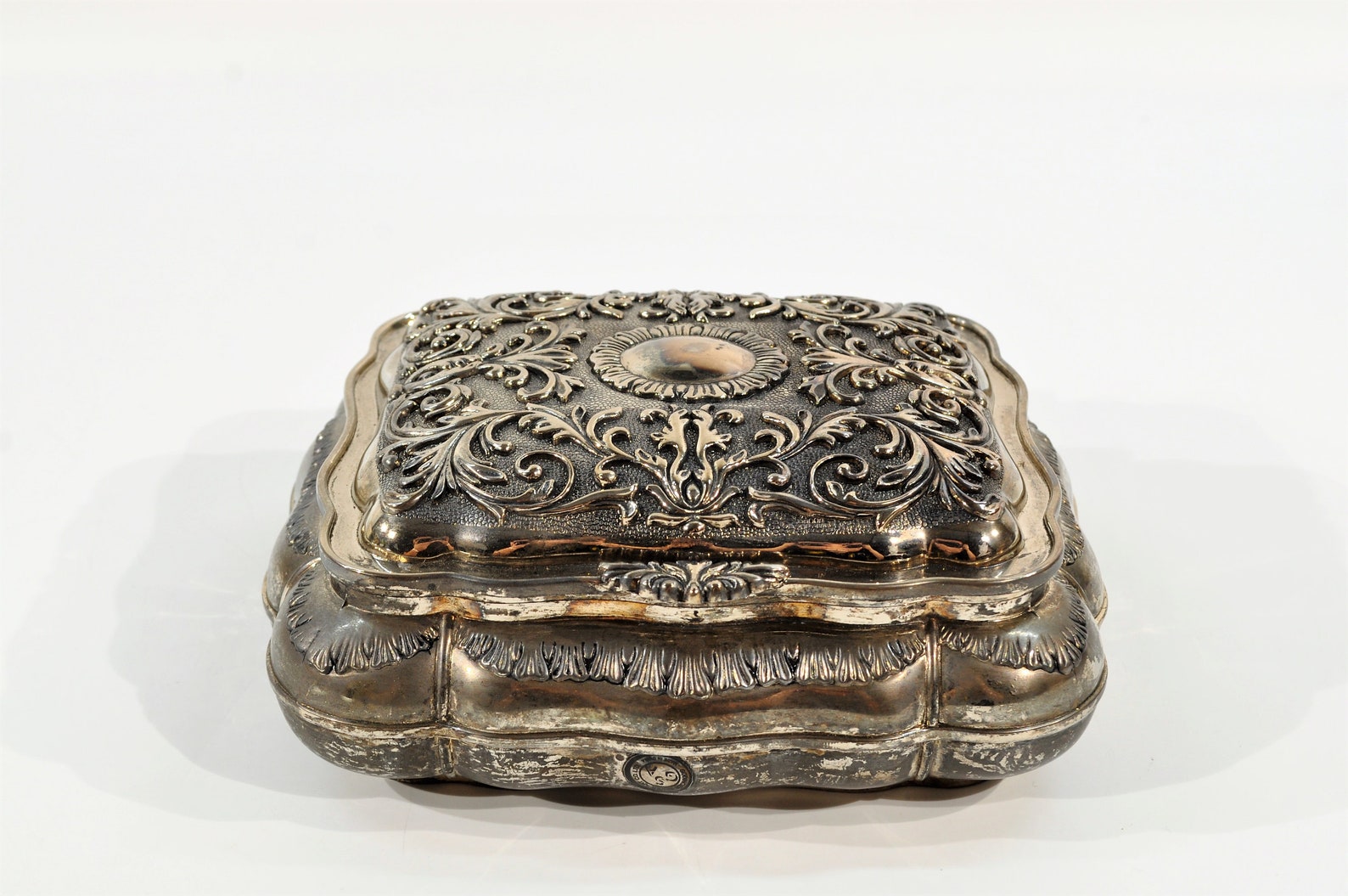 Silver Plated Jewelry Box/ Vintage Silver Jewelry Box/ Silver - Etsy