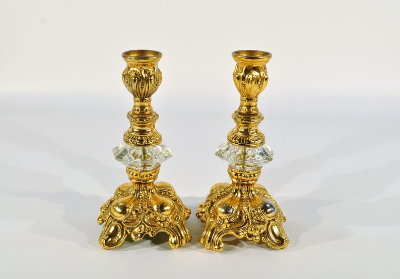 Gold Guild Ornate Victorian Style Candlestick | Etsy