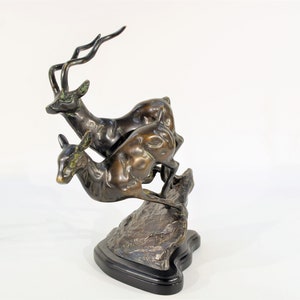 Bronze Antelope Sculpture - Etsy