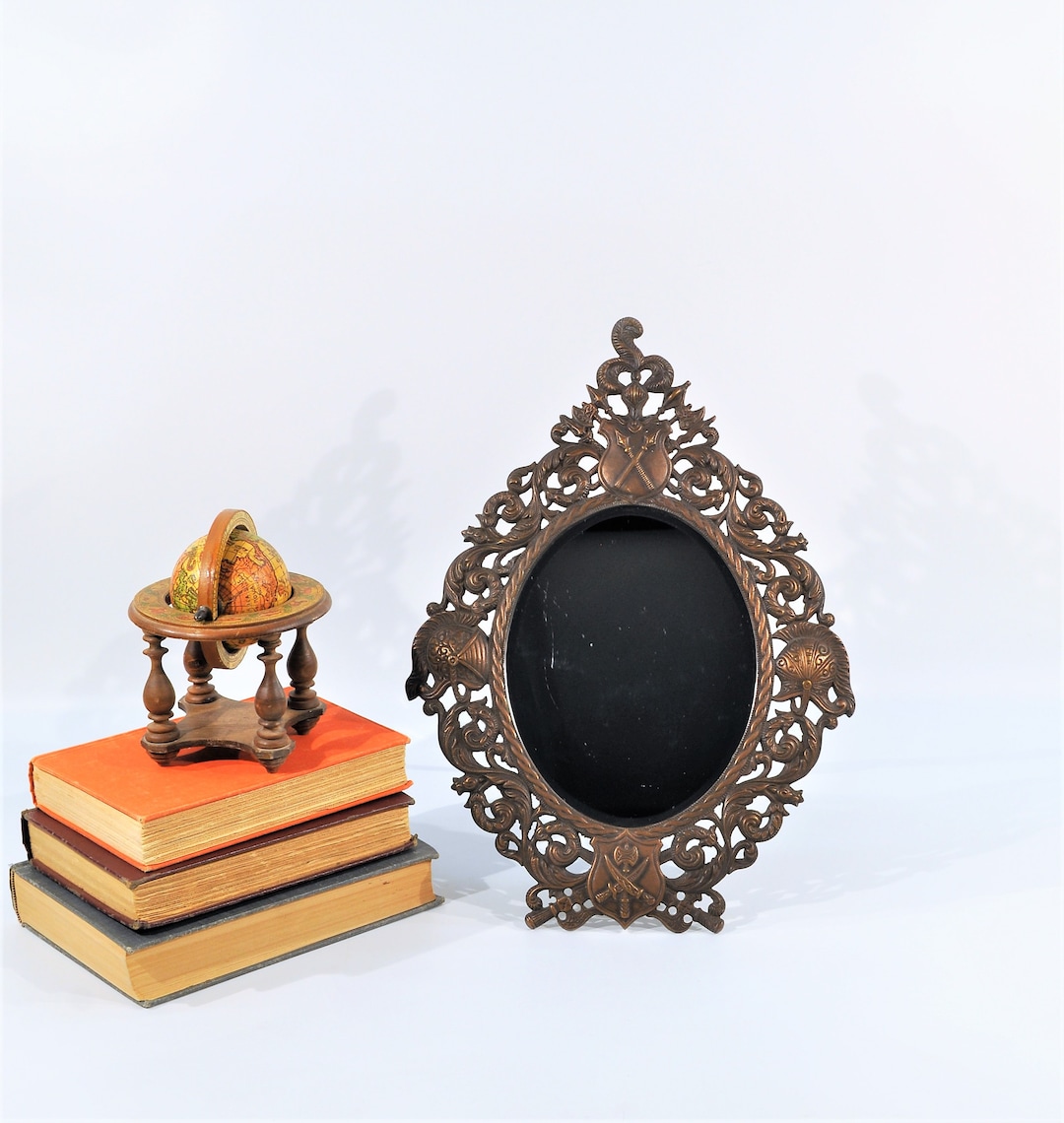 Large 15'' T Medieval Style Copper Table Mirror / Medieval/gothic Decor ...