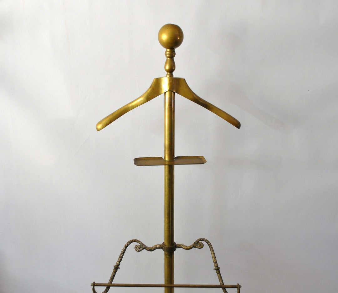 Mid Century Brass Butler Valet/ Suit Rack/clothes Hanger - Etsy