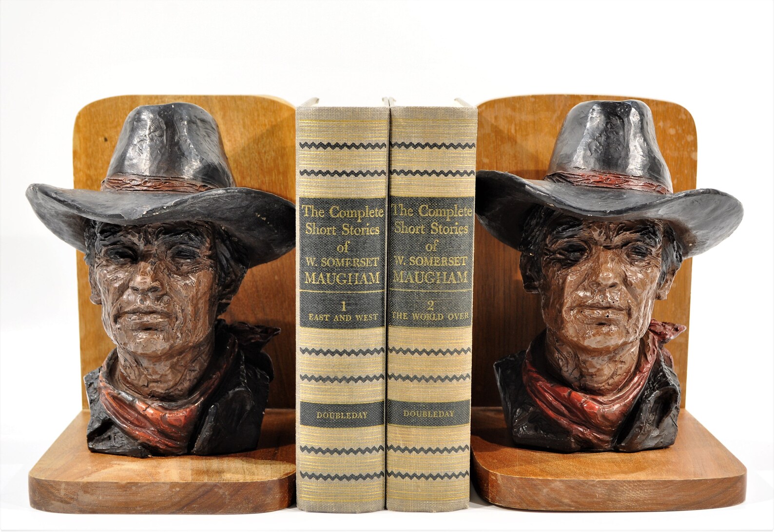 Vintage Cowboy Bust Sculpture Bookends by Austin Productions | Etsy