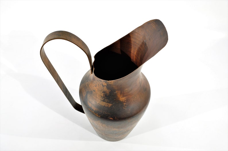 Large 13''T Solid Copper Pitcher Made in Turkey | Etsy