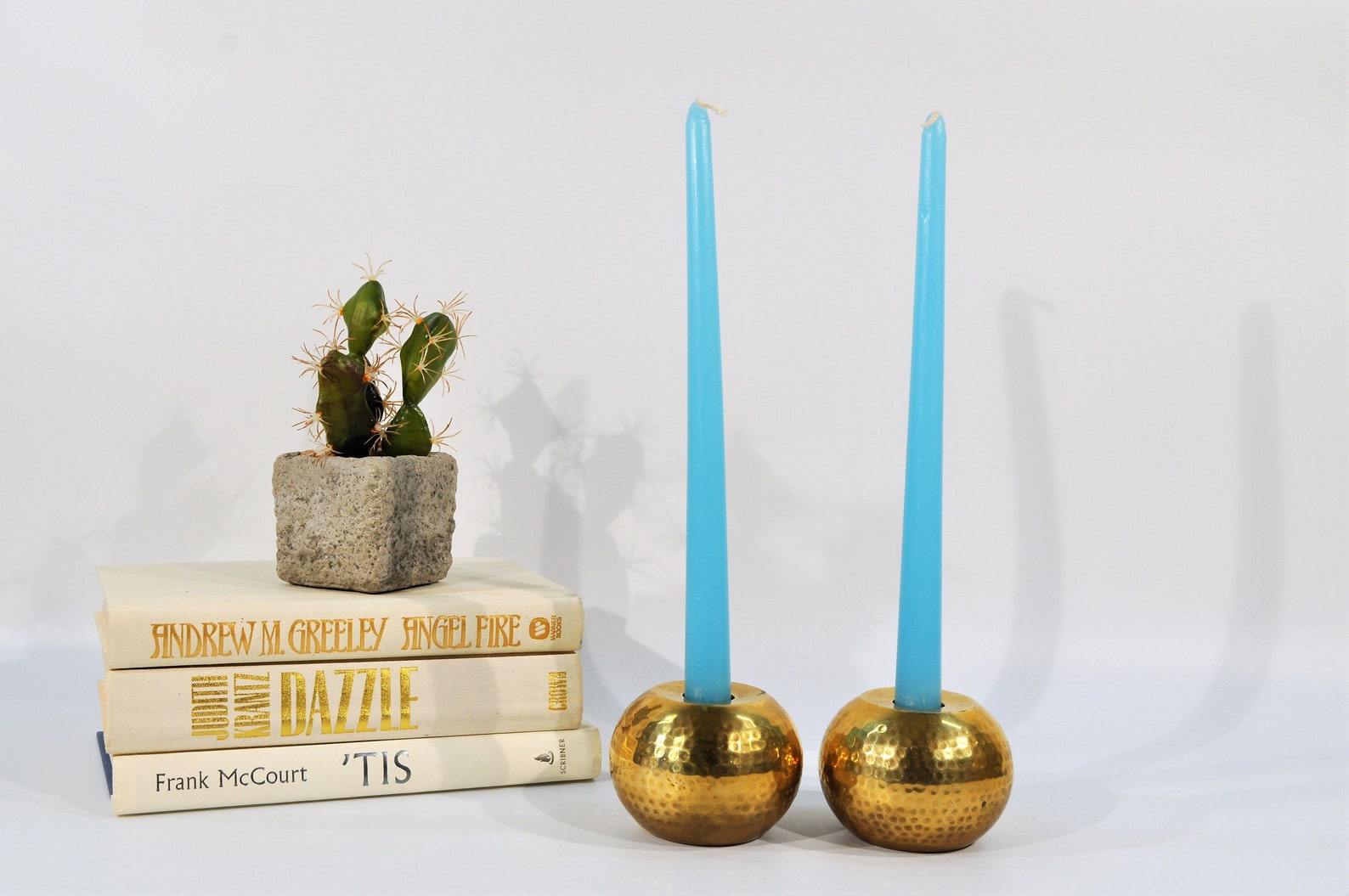 Mid Century Modern Solid Brass Round Ball Candlestick - Etsy