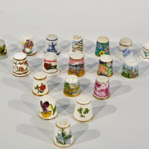 18 Pieces Vintage Thimbles- Antiques Thimbles -thimble Collection - Etsy