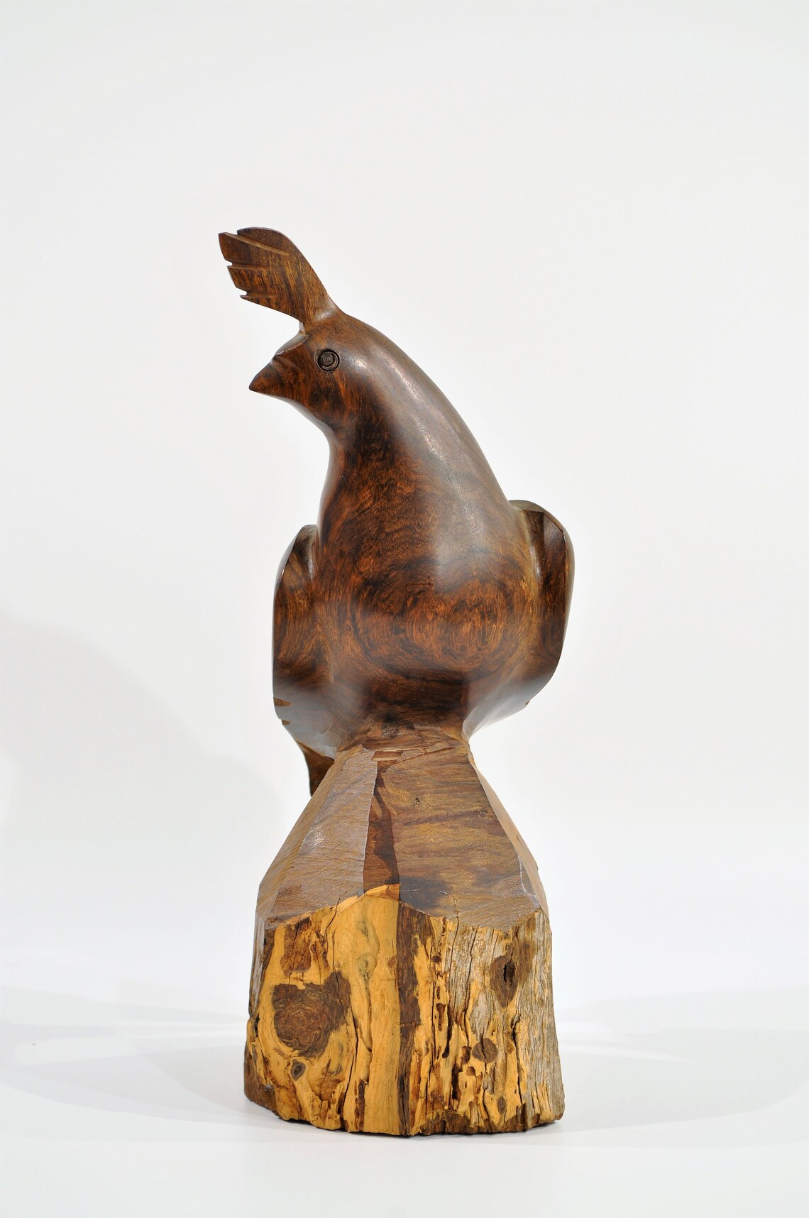 Large 12'' T Quail Statue Set of 3 /ironwood Hand - Etsy