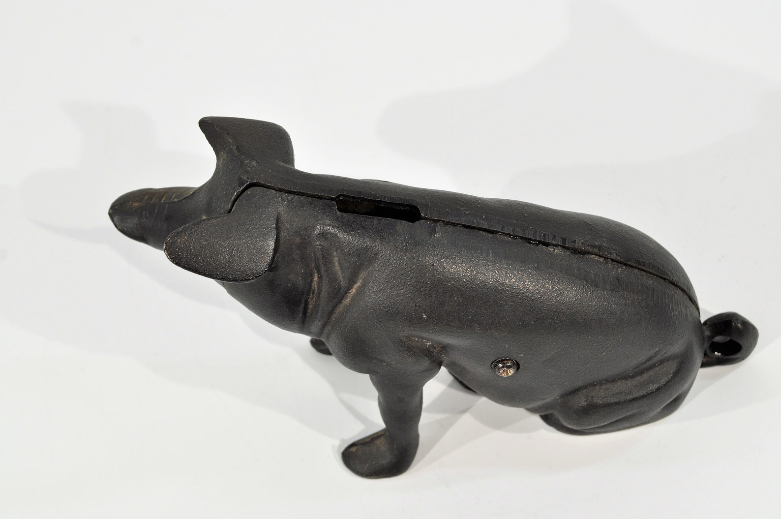 Cast Iron Large Pig Coin Bank/piggy Bank - Etsy