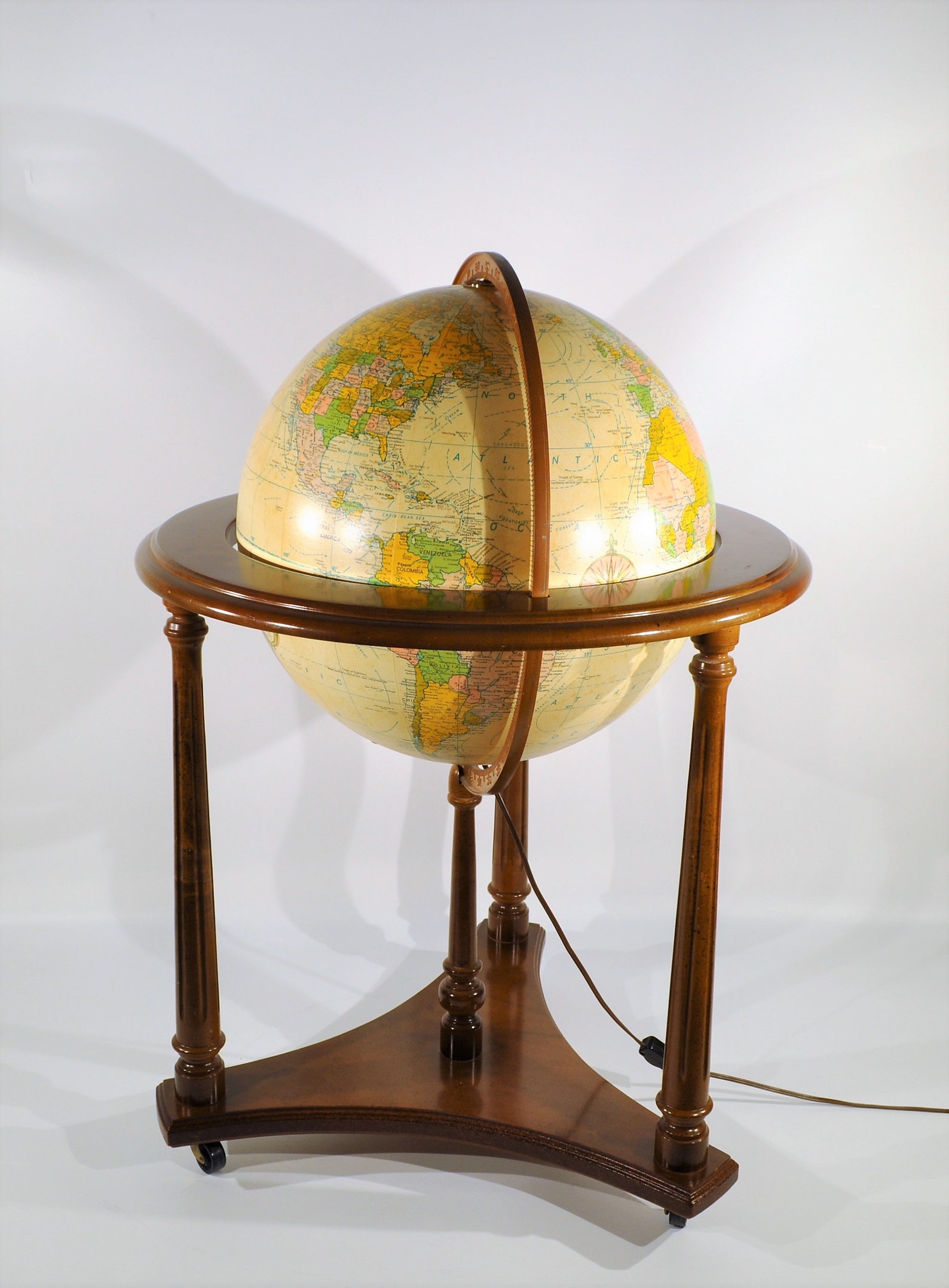 33''tall World Globe Lamp - Heirloom Globe by Replogle/floor Globe - Etsy