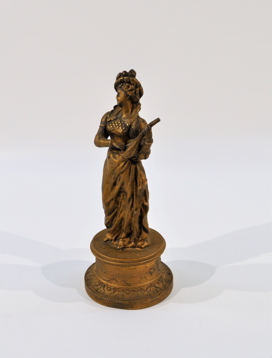 Art Nouveau Brass Woman Statue - Etsy