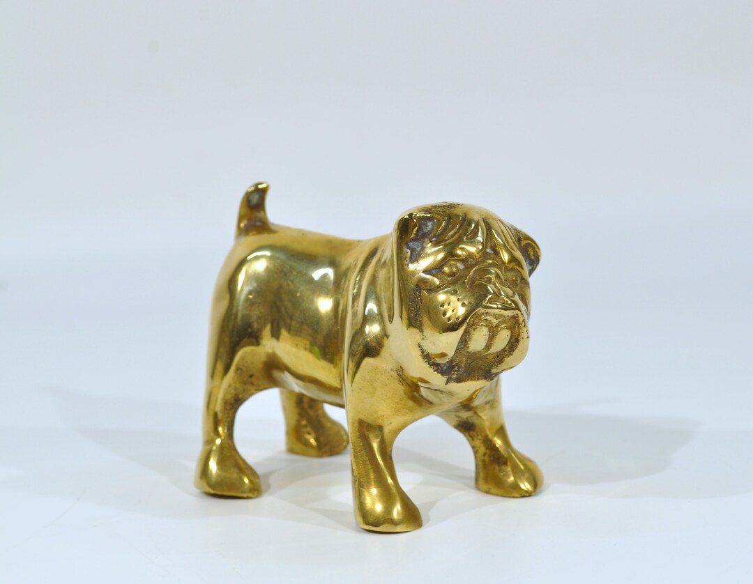 Vintage Miniature Brass Bulldog Statues /figurines - Etsy