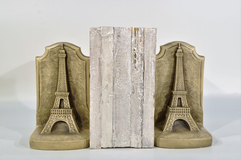 Vintage Eiffel Tower Paris Travel Bookends - Etsy
