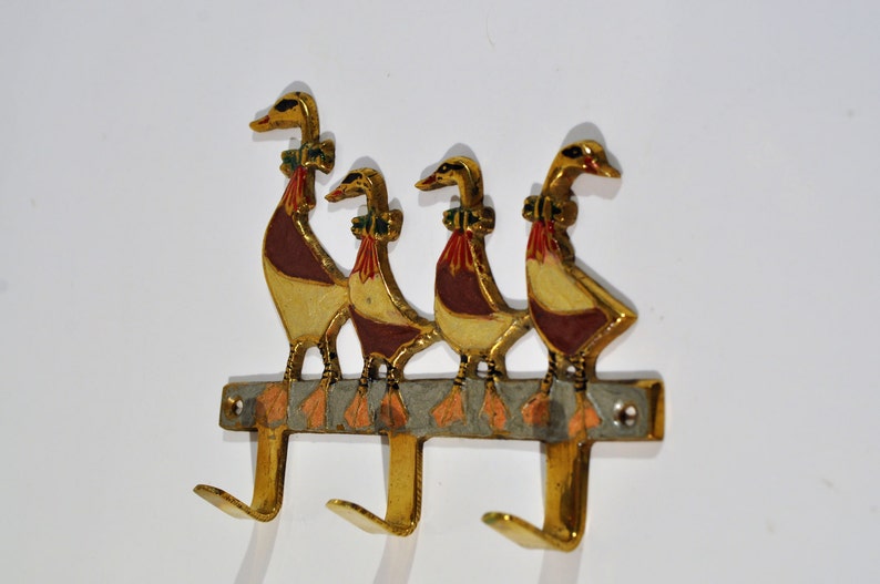 Ducks Brass Enamel Coat Hook Brass Rustic for Key Hook/rustic - Etsy