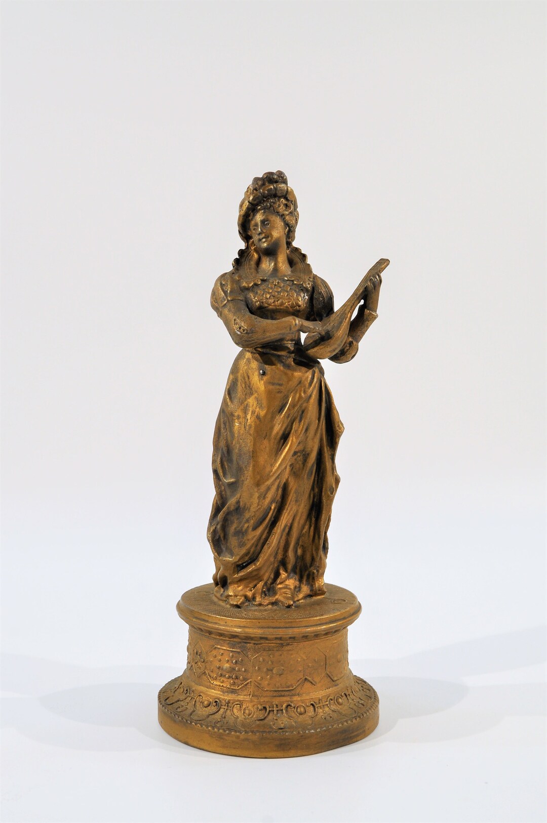 Art Nouveau Brass Woman Statue - Etsy