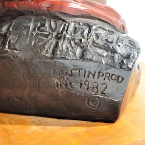 Vintage Cowboy Bust Sculpture Bookends by Austin Productions Prod Inc ...