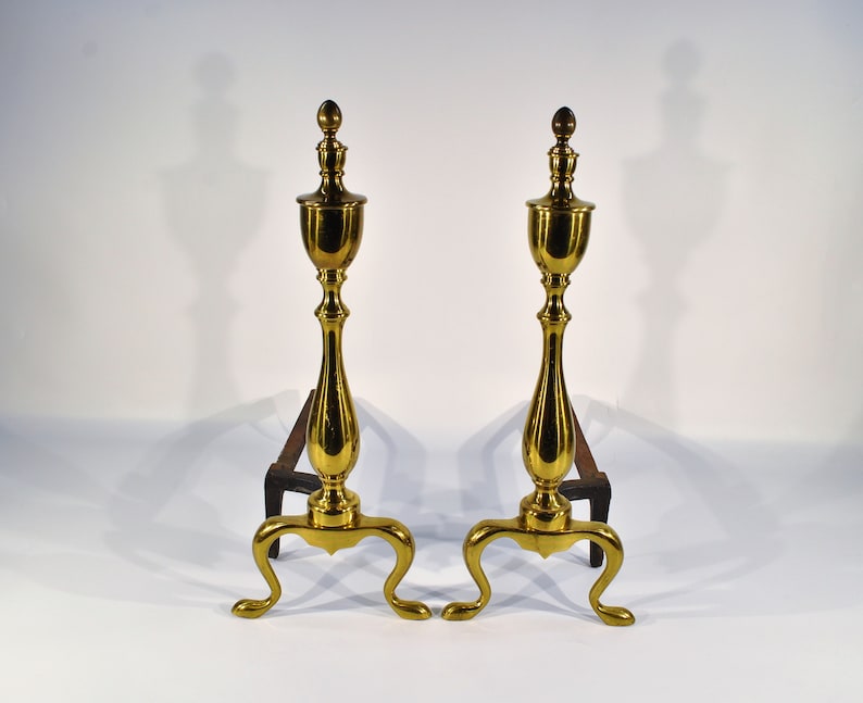 Vintage Fire Dogs /andirons/ Fireplace Log Holders/fireplace - Etsy