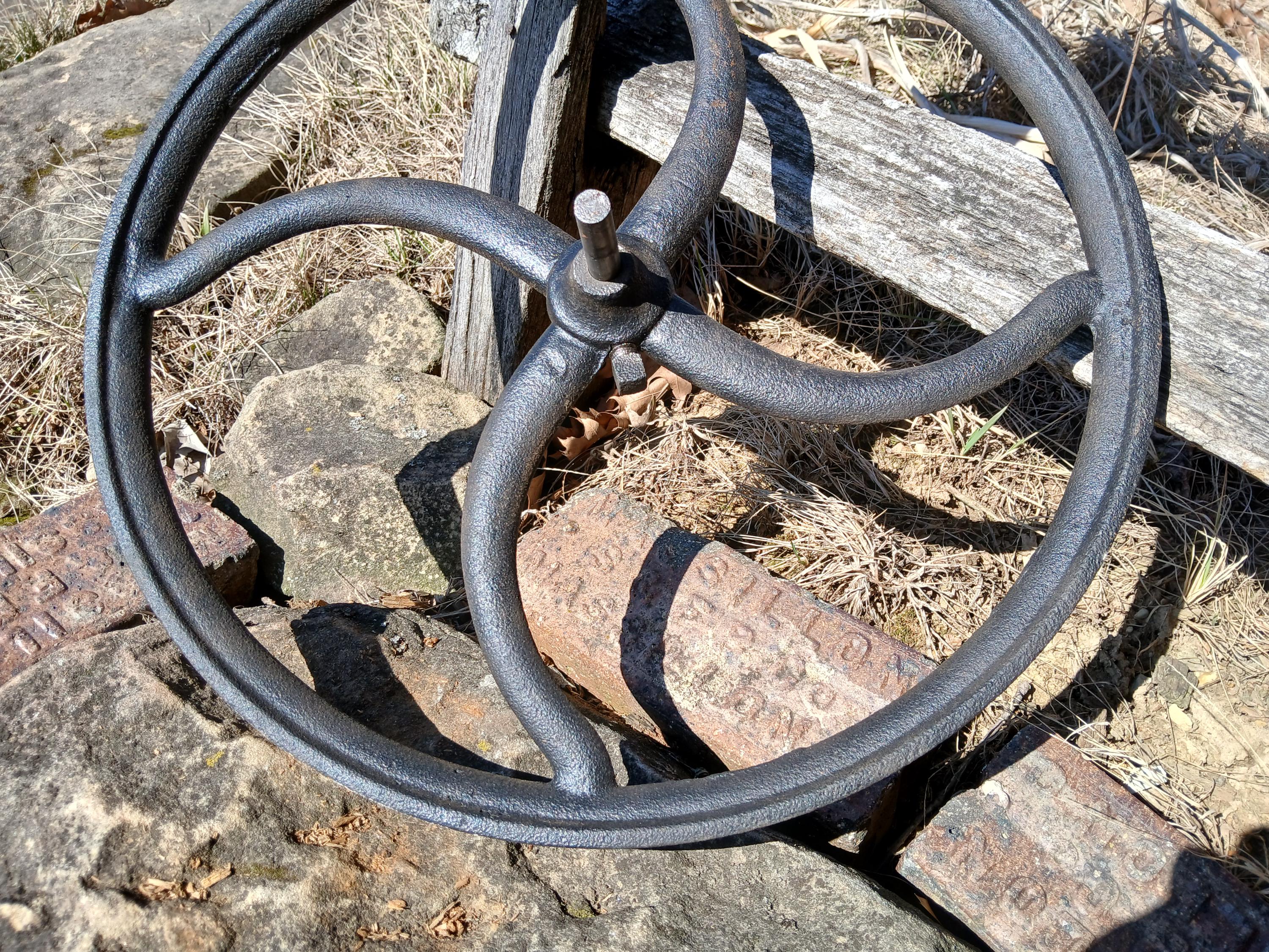 Antique Cast Iron Flywheel for Foot Treadle Powered Machinery 17.50 in ...