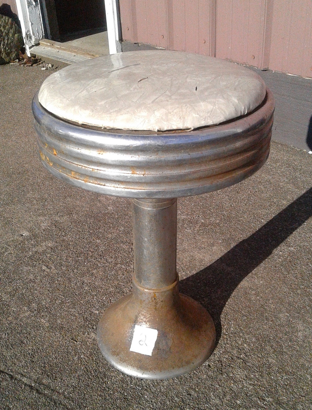 Vintage Soda Fountain or Diner Chrome Swivel Bar Stool 1950s Number 2 ...