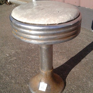 Vintage Soda Fountain or Diner Chrome Swivel Bar Stool 1950s Number 2 ...