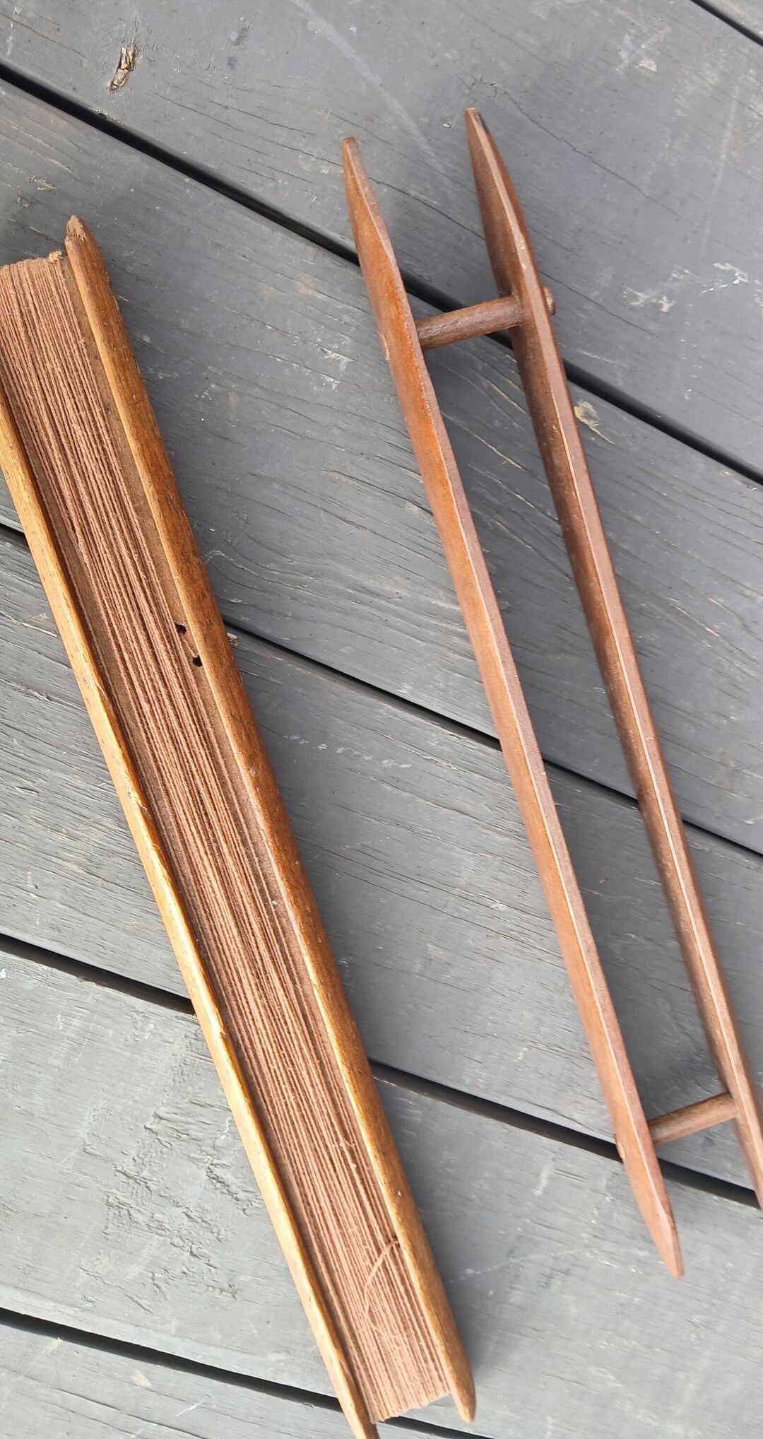 2 Antique Wooden Rag Weaving Shuttles 1850s Rare - Etsy
