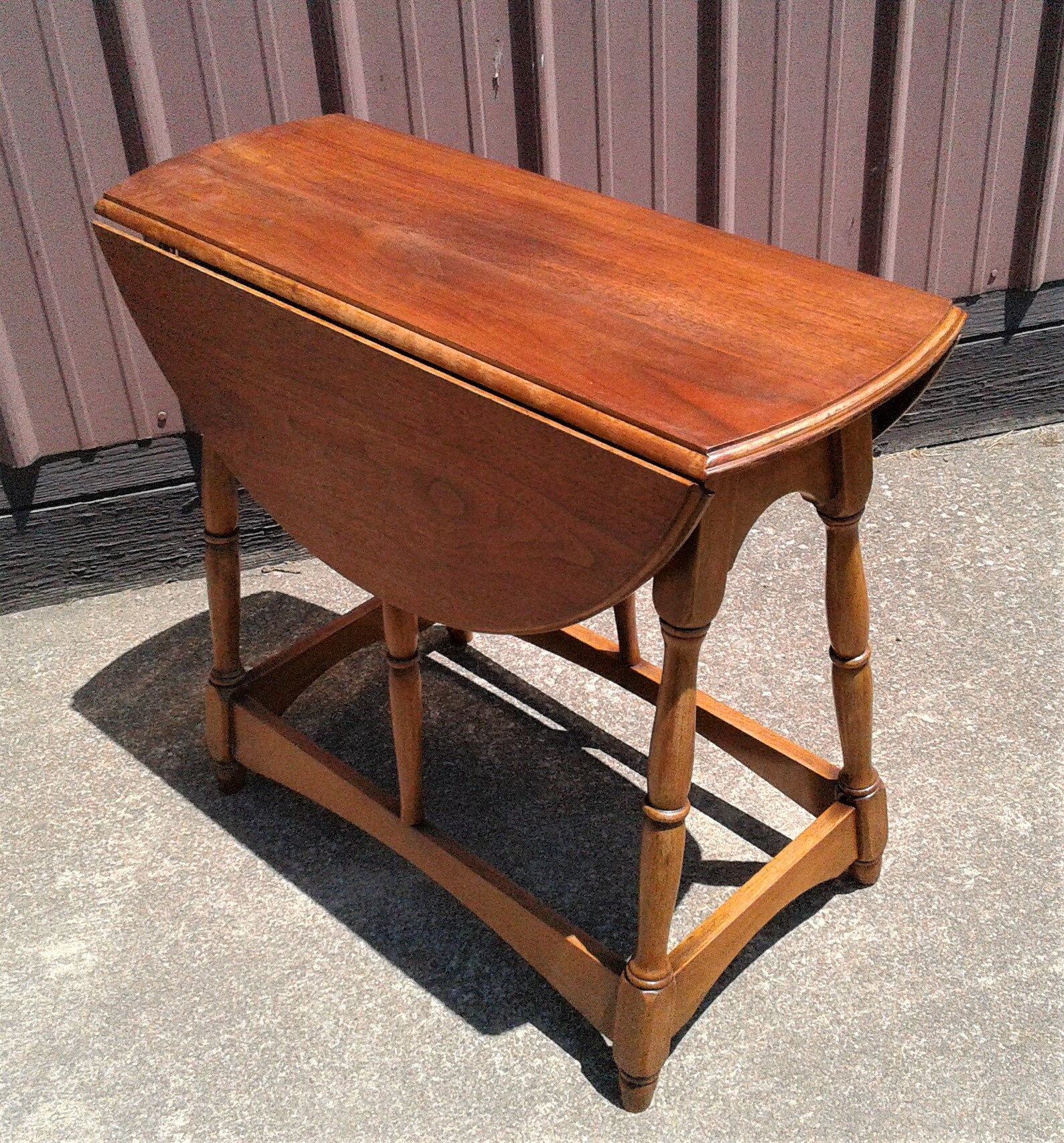 Antique Mahogany Narrow Drop Leaf Round Table W Splayed Legs - Etsy